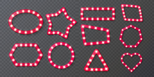 Rectangle frames with purple lightnings Royalty Free Vector