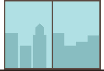 Window with view city buildings design Royalty Free Vector