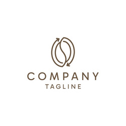 Recycle coffee bean logo Royalty Free Vector Image