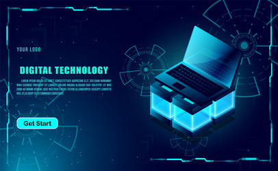 Website development banner programming technology Vector Image