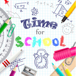 Font design for word spelling time with kids Vector Image