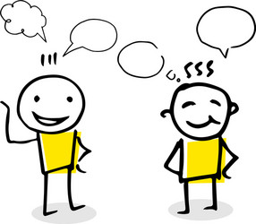 Cartoon of Two Men Conversation Vector Images (over 280)