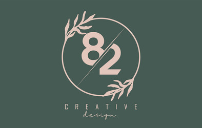 Creative number 28 2 8 logo with leading lines Vector Image