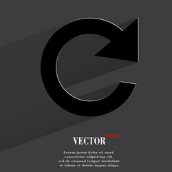 Arrow update flat modern web button with long Vector Image