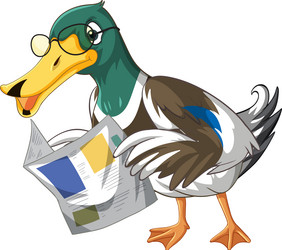 Owl drinking tea and reading newspaper Royalty Free Vector