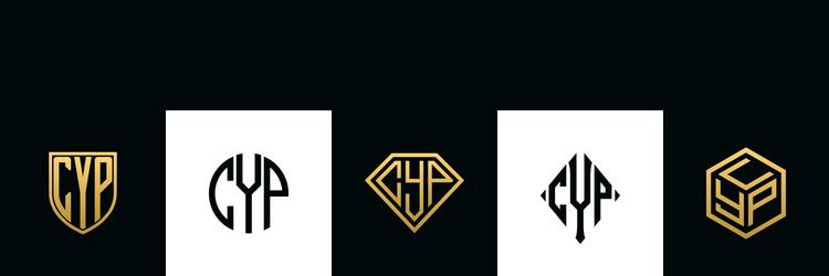 Initial letters chl logo designs bundle Royalty Free Vector