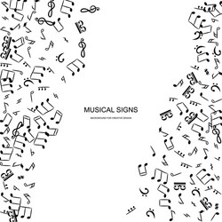 Music notes background Royalty Free Vector Image
