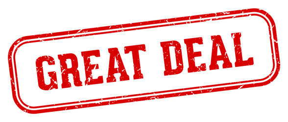 Great deal stamp rectangular Royalty Free Vector Image