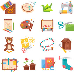 Children hobbies set Royalty Free Vector Image