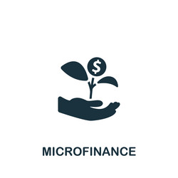 Microfinance icon monochrome simple sign from Vector Image