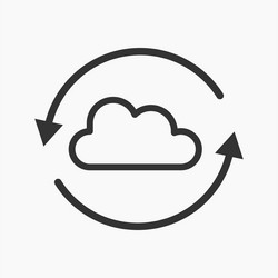Simple icon cloud storage symbol Royalty Free Vector Image