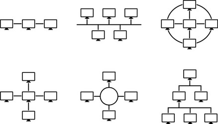 Network Topology Computer Networ Royalty Free Vector Image