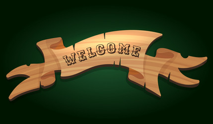 Wooden signboard billboard Royalty Free Vector Image