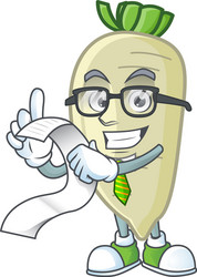 Smile face radish character cartoon collection Vector Image