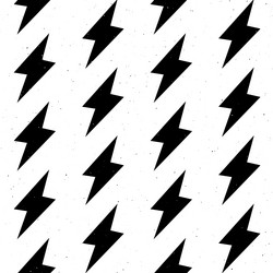 Black lightning bolts seamless pattern Royalty Free Vector