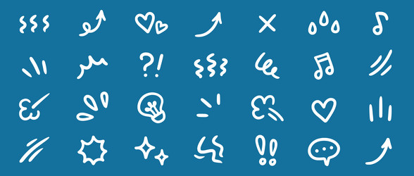 Line movement effect element express anime Vector Image