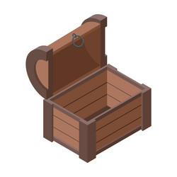 Open chest isolated isometric icon Royalty Free Vector Image