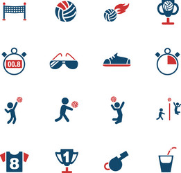 Volleyball icon set Royalty Free Vector Image - VectorStock