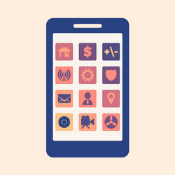 Realistic phone call screen interface Royalty Free Vector