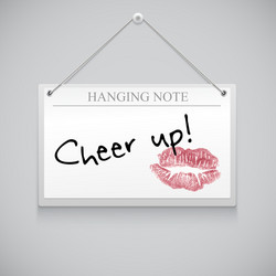 Hanging note board Royalty Free Vector Image - VectorStock