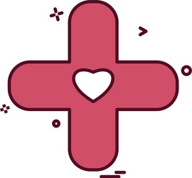 Plus heart medical icon design Royalty Free Vector Image