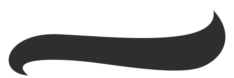 Typography underline swoosh black calligraphy Vector Image