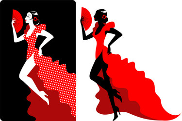 Spanish flamenco dancer Royalty Free Vector Image