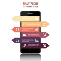 Infographic template with contact icons Royalty Free Vector