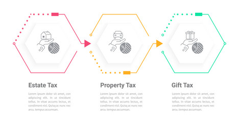 Personal income tax types infographic chart Vector Image