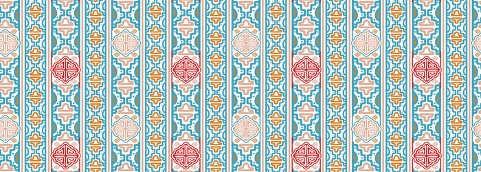 Rug asian motif decoration pattern tribal art Vector Image