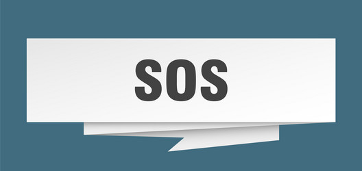 Sos sticker sos label Royalty Free Vector Image