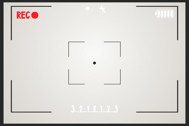 Video camera viewfinder overlay template Vector Image