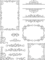 Borders and frames collection Royalty Free Vector Image
