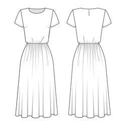Dress Outline Outlines Vector Images (over 45,000)