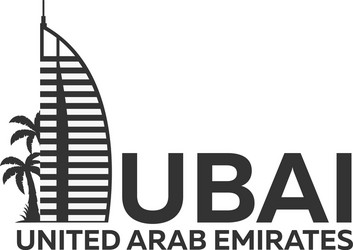 Dubai logo uae united arab emirates Royalty Free Vector