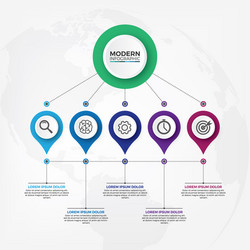 Infographic template bubble hierarchy with 3 steps