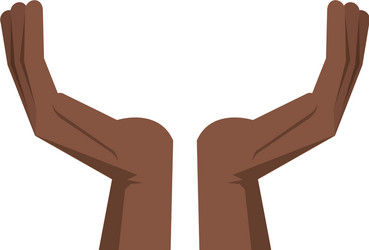 Black hand open symbol Royalty Free Vector Image