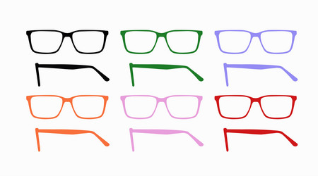 Different color glasses frames Royalty Free Vector Image