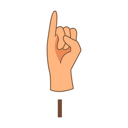 Hand showing letter l sign language alphabet Vector Image