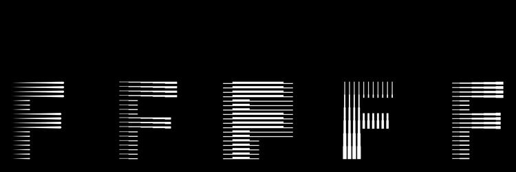 Monogram letter f abstract modern lines art logo Vector Image