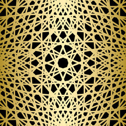 Gold islamic pattern on black background Vector Image