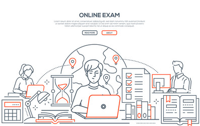 Online Exam Banner Vector Images (over 1,900)