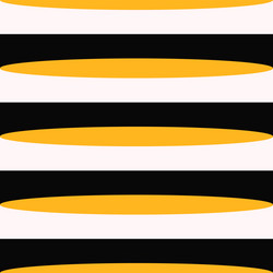 Retro black white and orange horizontal stripes Vector Image
