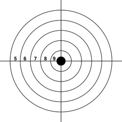 Blank gun target paper shooting targe Royalty Free Vector