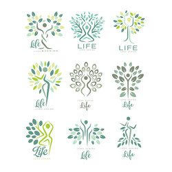 Healthy life logo for wellness center spa salon Vector Image