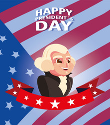 Happy president day george washington Royalty Free Vector