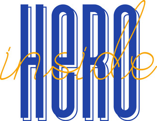 Modern super hero inside lettering great design Vector Image