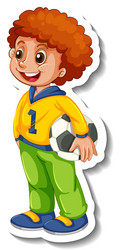 Little boy holding letter d Royalty Free Vector Image