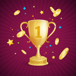 Star rating with five gold stars concept Vector Image