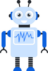 Ai robot process Royalty Free Vector Image - VectorStock